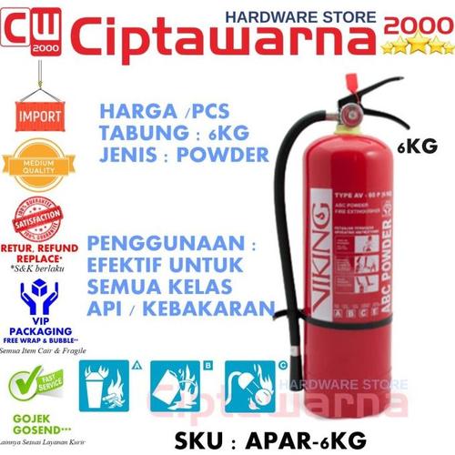Jual Use APAR 6KG TABUNG PEMADAM API RINGAN KEBAKARAN BUBUK RACUN API ...