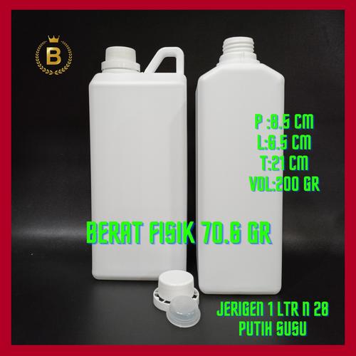 Jual JERIGEN 1 LTR N 28 PUTIH SUSU - Jakarta Barat - brains packaging ...