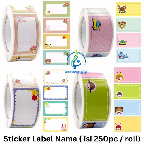 Promo Sticker Stiker Label Nama Buku Anak Sekolah isi 250pcs/roll - Cat ...