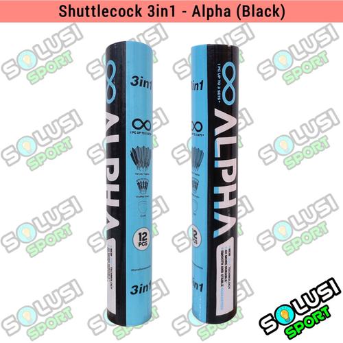 Jual Shuttlecock 3 in 1 ALPHA Black Kok Badminton Bulutangkis 3in1 ...