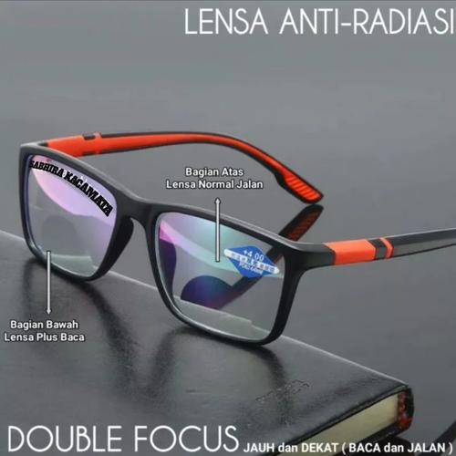 Jual kacamata double focus bifocal (51020) PAKET FRAME + LENSA KRYPTOK ...