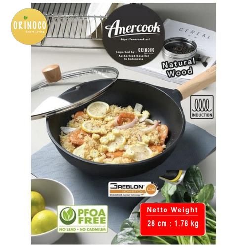 Promo Amercook Fusomoku Wok Pan Pegangan Kayu + Tutup Kaca GreblonC2 28 Inch - Kota Bogor ...