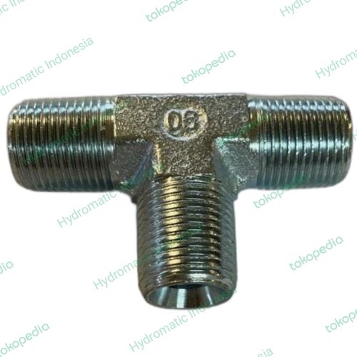 Jual TEE NEPEL HYDRAULIC / TEE NEPEL BESI DRAT 1/4" INCH - 1" INCH - 1/ ...