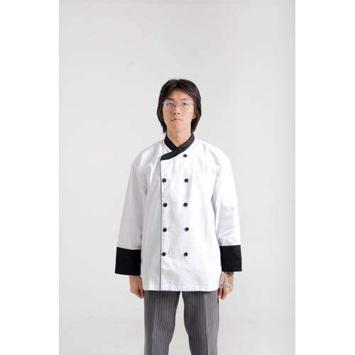 Jual Chef Jacket / Baju Koki Tangan Panjang putih k-10 - S - Kota ...