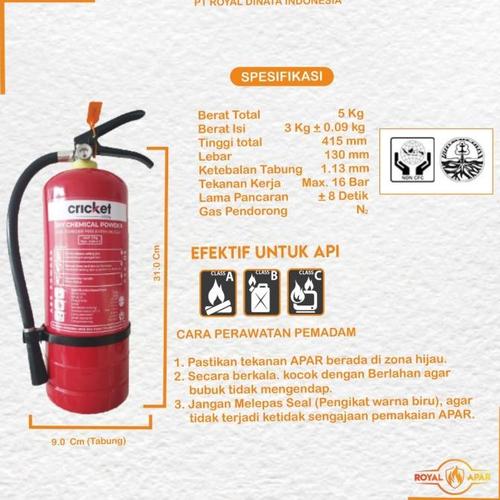 Jual ABC APAR 3 KG CRICKET SAFETY / APAR ABC POWDER 3 KG / ALAT PEMADAM ...
