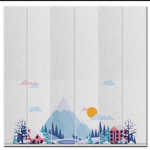 Jual wallpaper foam kayu peredam panas dan suara - motif anak gunung ...