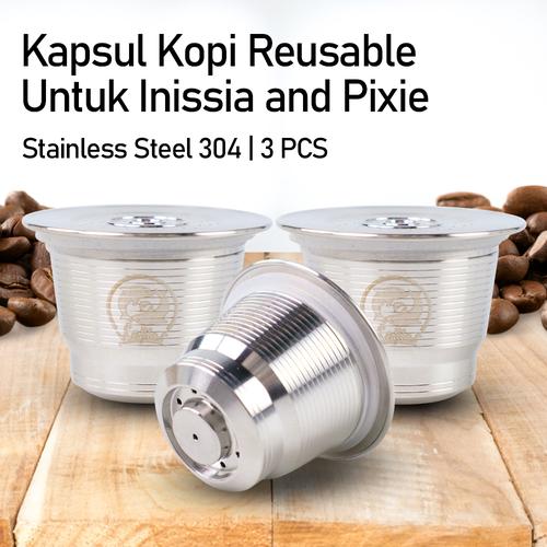 Jual Kapsul Kopi Reusable Coffee Capsule Inissia and Pixie 3 PCS Set ...