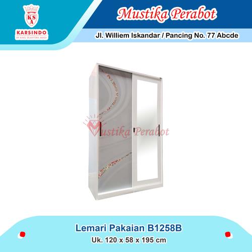 Jual Lemari Pakaian Besi / Lemari Baju / Wardrobe 2 Pintu Sliding ...