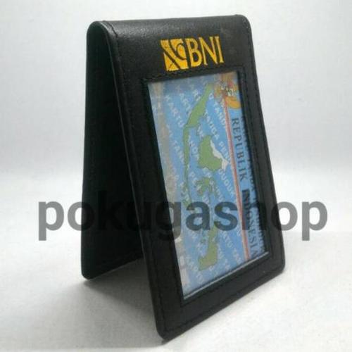 Jual Name tag kulit logo bank bni /id card holder /nametag kulit /name ...