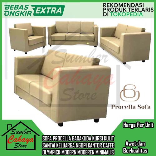 Jual [Kargo] SOFA PROCELLA BARAKUDA KURSI KULIT SANTAI KELUARGA CAFFE ...