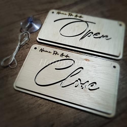 Jual Papan Tanda Buka Tutup Sign Open Close laser cutting - Jakarta ...