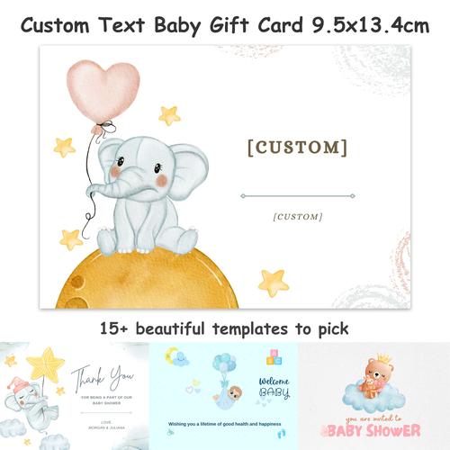 Jual 9.4x13.4cm Kartu Ucapan Anak Bayi Custom Tulisan Newborn Baby ...