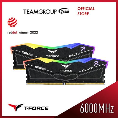 Promo Teamgroup Memory Delta Tforce RGB 2x32GB PC 6000Mhz DDR5 - Black ...