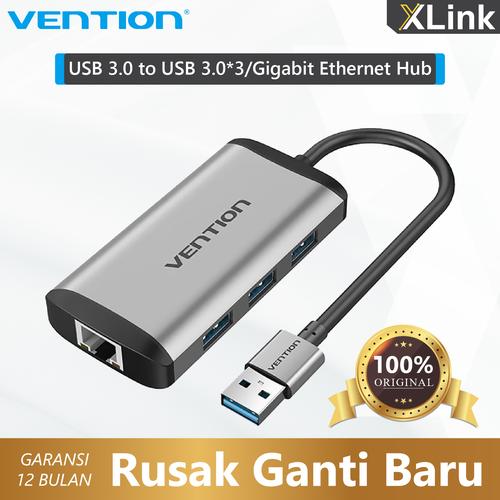 Promo Vention USB 3.0 HUB to USB 3.0 RJ45 Gigabit Ethernet LAN - CKB ...