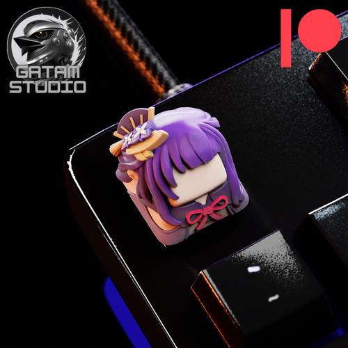 Jual Keycap Custom Genshin Impact Raiden Shogun Mechanical Keyboard ...