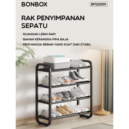 Jual BONBOX Rak Sepatu Sandal 4 Susun Design Modern Tempat Sepatu Shoe ...