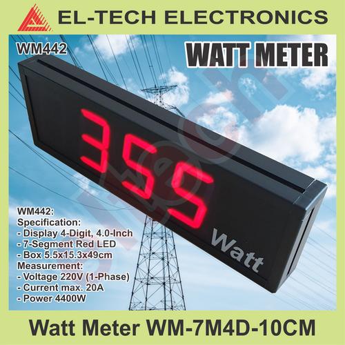Jual Watt Meter Ukur Pengukur Power Daya Tenaga 1 Phase 4400W 4 Digit ...