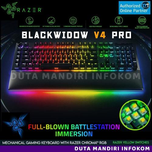 Promo Razer Blackwidow V4 Pro - RGB Fullsize Mechanical Gaming Keyboard ...
