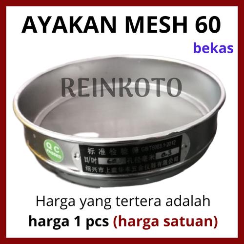 Promo TEST SIEVE MESH 60 AYAKAN LAB STAINLESS STEEL / SARINGAN MESH 60 ...