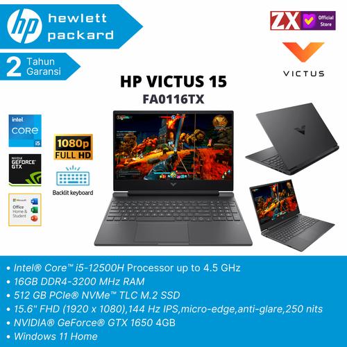 Promo HP VICTUS 15-FA0116TX INTEL I5-12500H 8GB/512GB SSD 15" FHD GTX1650 - 8GB/512GB SSD Cicil ...