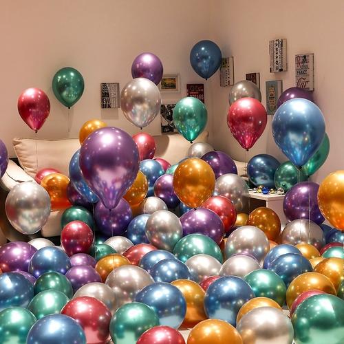 Jual Balon Latex METALIK Logam POLOS Ultah Ulang Tahun Birthday Balloon ...