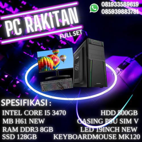 Jual Komputer Rakitan 1 Set i5 3470 8GB 120GB 500GB LED 19inch Keymouse ...