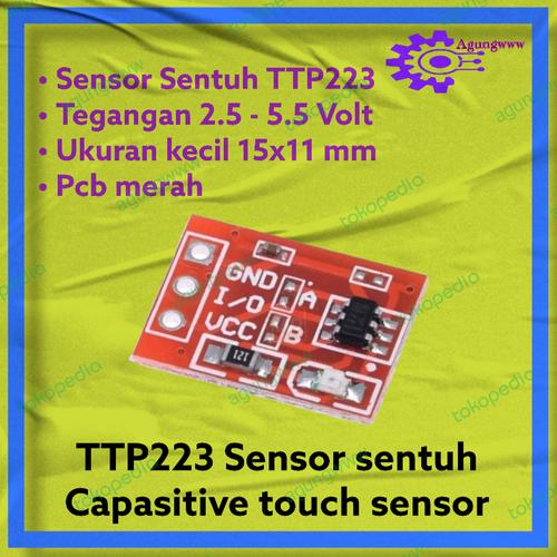 Jual TTP223 sensor sentuh capasitive touch sensor - Kab. Bekasi - Agung ...
