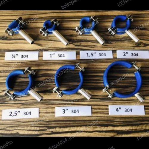 Jual Clamp Pipa Sanitary 1" inch / Klem Pipa Holder Stainless Steel ...