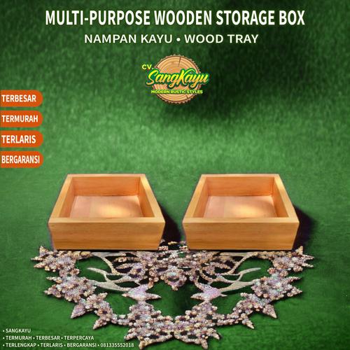 Jual Wooden Storage box 10x10x10 cm kotak kayu tempat penyimpanan kayu ...