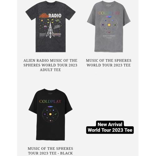 Jual COLDPLAY World Tour 2023 Official Merchandise Tee Original Merch ...