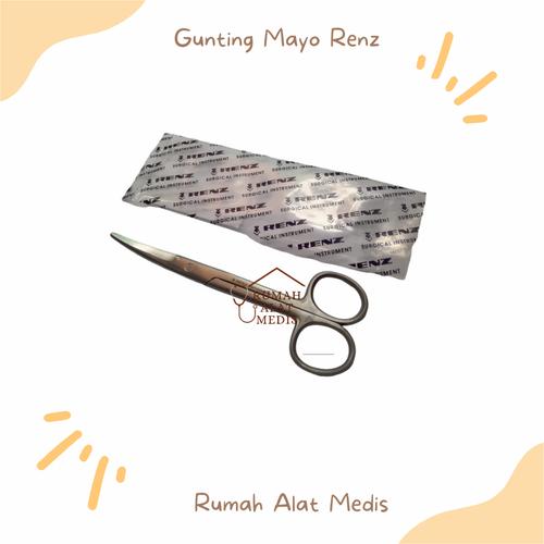 Jual Gunting Mayo Renz 14 cm Lurus/Bengkok Gunting Operasi Mayo Lurus ...
