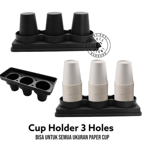 Jual Cup Holder 3 Holes / Tempat Cup gelas 3 lubang - Black - Kota ...