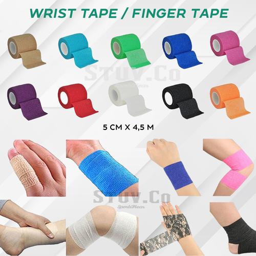 Jual WRIST TAPE / FINGER TAPE 5 CM X 4.5 M PERBAN ELASTIS TAPPING ...
