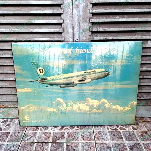 Jual Barang Jadul POSTER PESAWAT BOURAQ AIRLINES bekas dekorasi ...