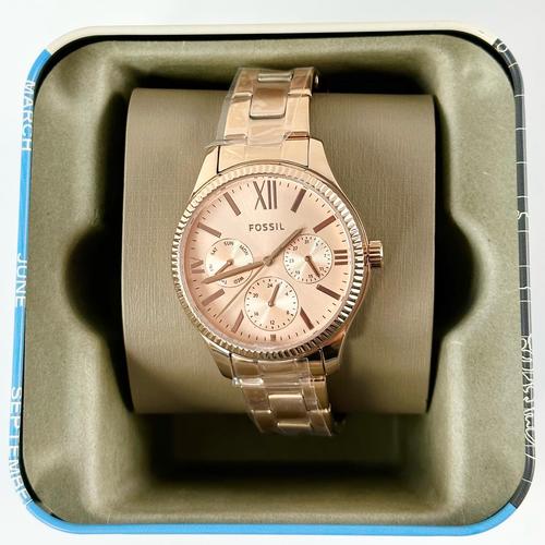 Jual FOSSIL BQ3691 Rye Multifunction Rose Gold-Tone Stainless Steel ...