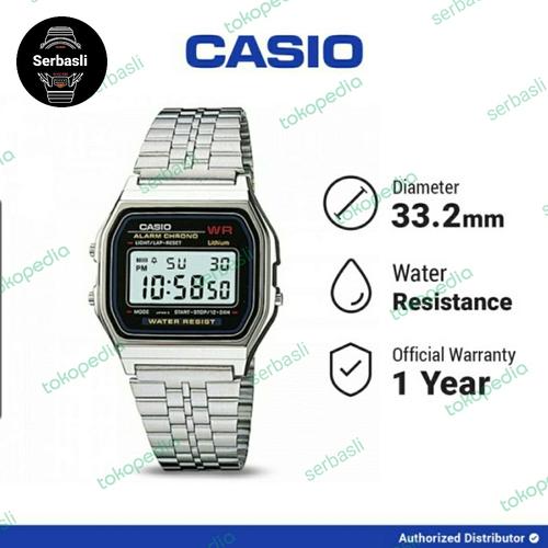 Jual JAM CASIO WANITA A159WA-N1DF DIGITAL ORIGINAL BERGARANSI - Jakarta ...