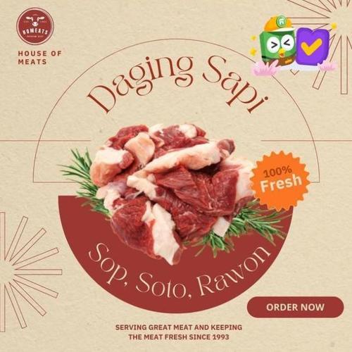 Jual Daging Sapi Segar Premium Fresh Beef Sop Rawon Soto 1000 Gram ...