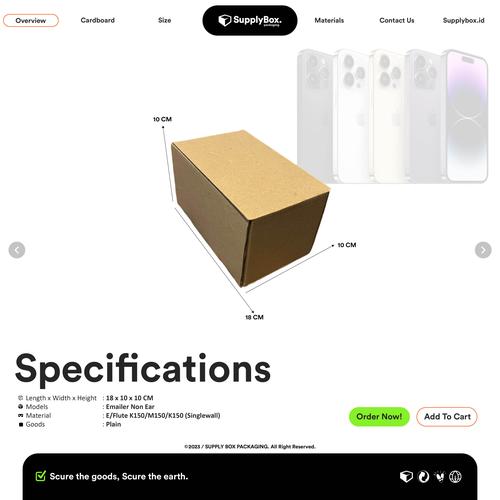 Jual KARDUS BOX PACKAGING 18 x 10 x 10 CM | Kardus | Cardboard | Dus ...