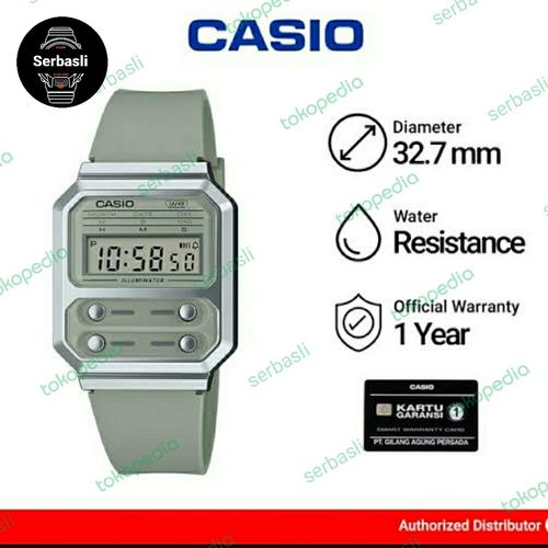 Jual JAM CASIO Vintage A100WEF-3ADF / A100WEF Jam tangan digital ...