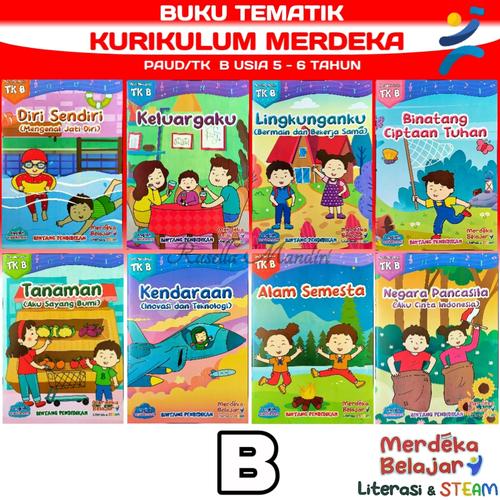 Jual BUKU TEMATIK B MERDEKA BELAJAR PAUD/TK - KURIKULUM MERDEKA - Kab ...