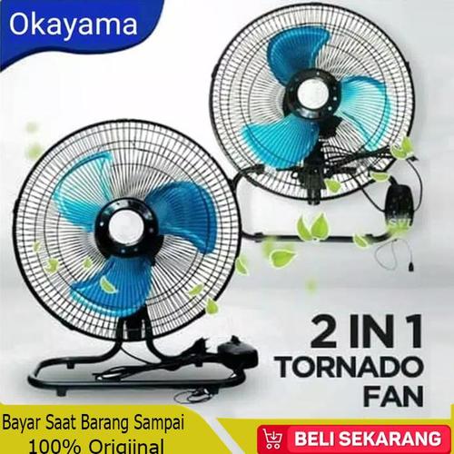 Jual Okayama 12 Inch Kipas Angin Tornado Besi Meja Dan Dinding Kipas ...