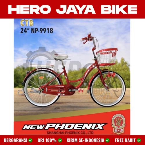 Jual SEPEDA MINI KERANJANG DEWASA PEREMPUAN NEW PHOENIX Uk 20 24 & 26 ...