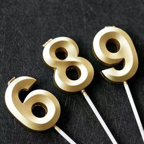 Jual Lilin Angka Umur Usia Ulang Tahun Emas Metalik Candle Birthday ...