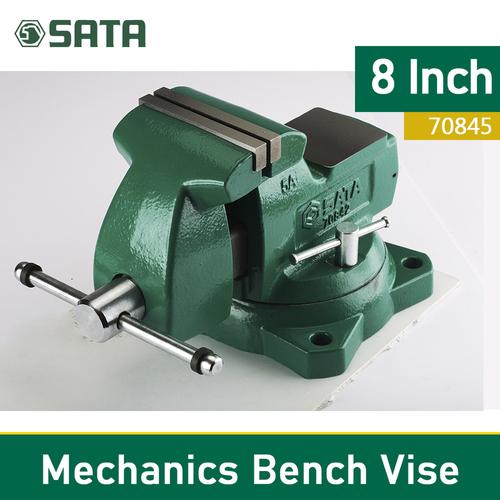 Jual SATA RAGUM CATOK MEJA BESI 70845 MECHANICS BENCH VISE 8" INCH SATA ...