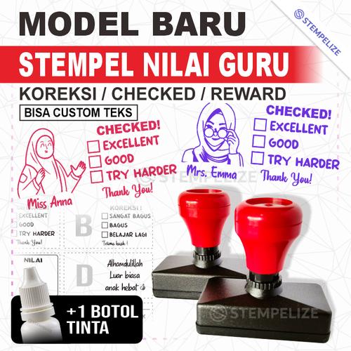 Jual Stempel Nilai Guru / Penilaian / Koreksi / Checked / Reward - 1, Hijau - Kab. Kendal ...