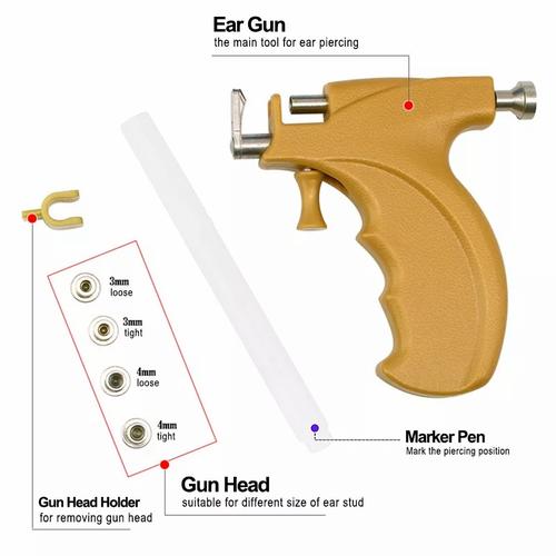 Jual R135 Alat Tindik Telinga Anting Tembak Kuping Head Holder Set Box ...