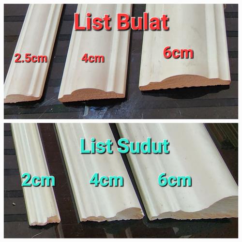 Jual List Profil wallmoulding/ list moulding Bahan PVC 2.9meter - List ...