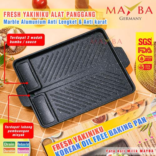 Jual Panci Panggang YAKINIKU BBQ Square Grill Pan Foldable Teflon Wajan ...