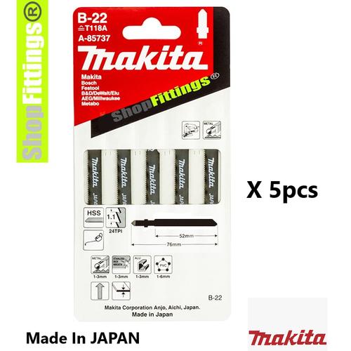 Jual Makita T118A Mata JigSaw Besi Aumunium Metal Jig Saw Blade D34908 ...