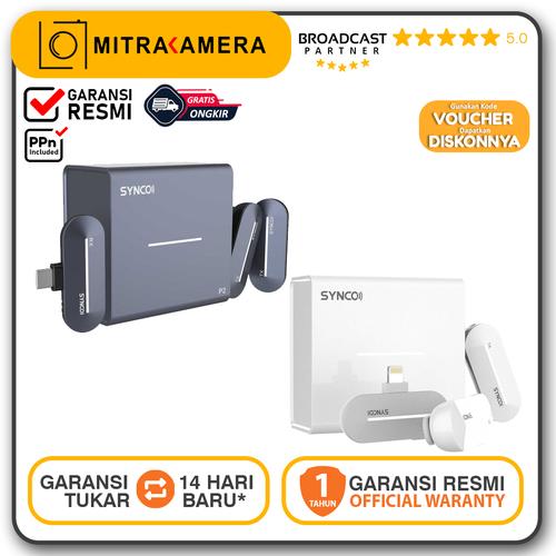 Promo Synco P2T / P2L 2-Person Digital Wireless Microphone System 2.4 GHz - P2T USB C, Putih ...